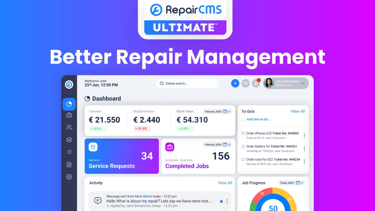 Repair Service Management Software | RepairCMS